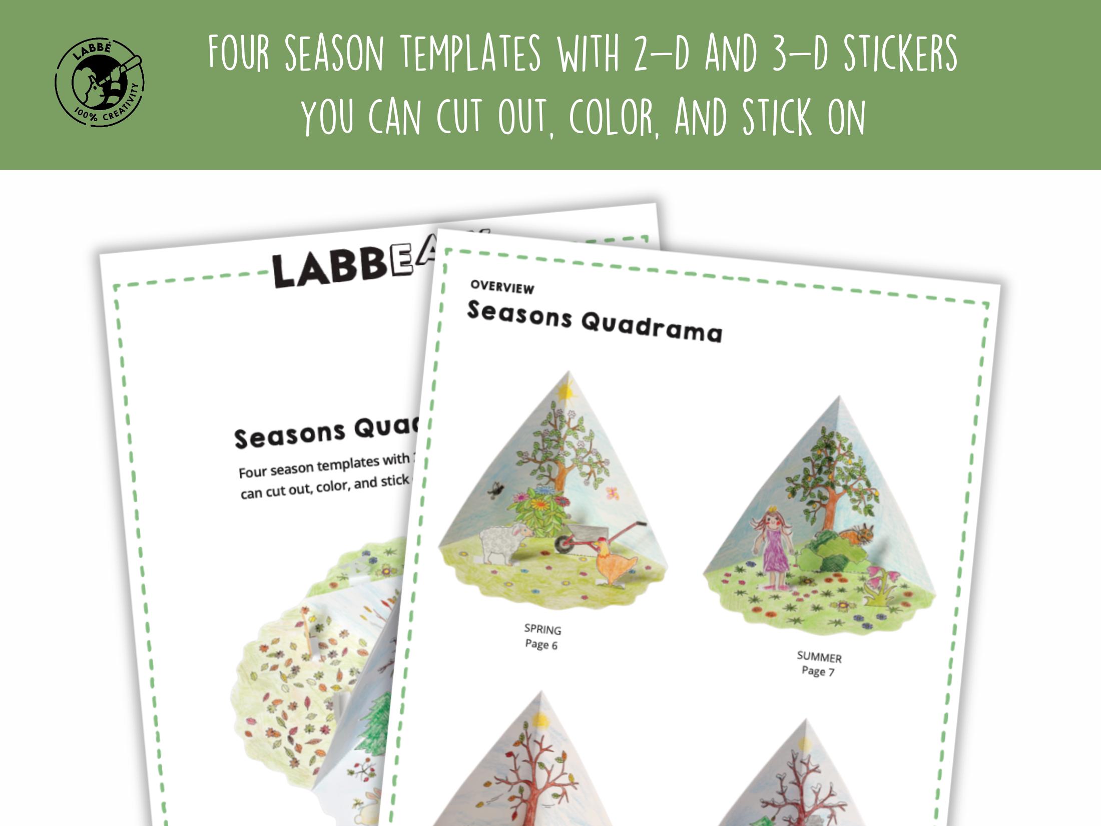 Seasons Quadrama | 4 Seasons Craft Templates | DIY Seasonal Art ...