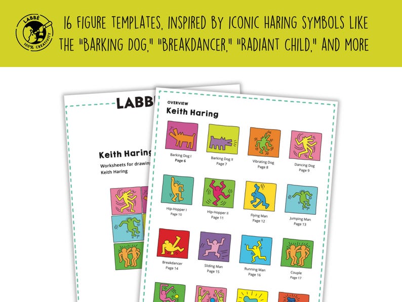 Keith Haring | Pop Art Drawing Worksheets | Learn to Draw Haring ...