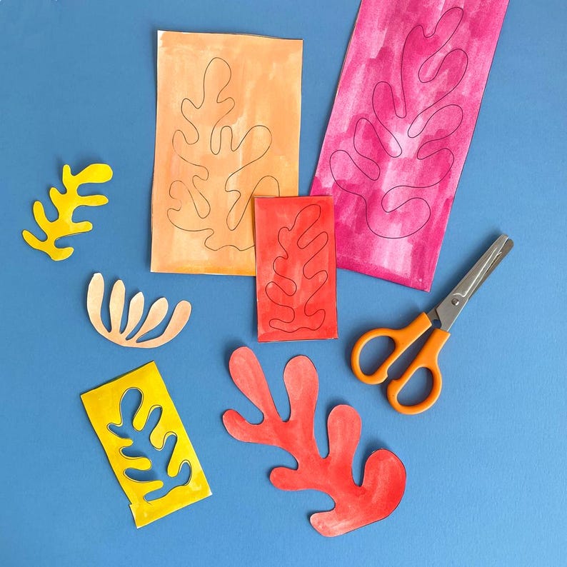Matisse Cutouts Printable for Kids Art Lesson, Collage Activity ...