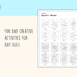 Pop-art Winter | Winter Coloring Pages | DIY Art Activity | Printable ...