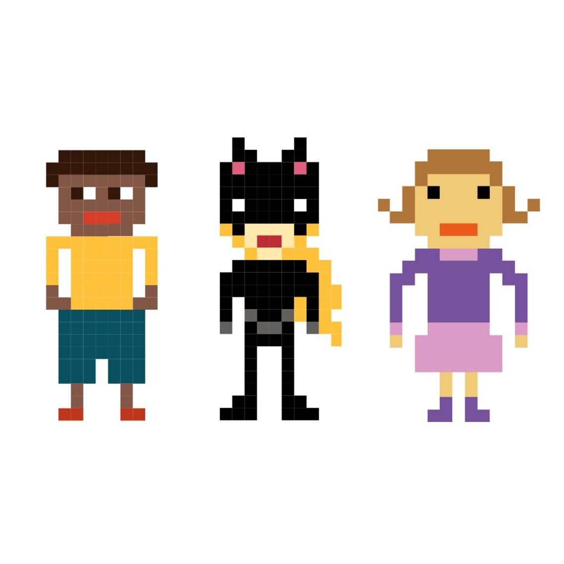 Pixel People | DIY Pixel Art Craft | Printable Pixel Character ...