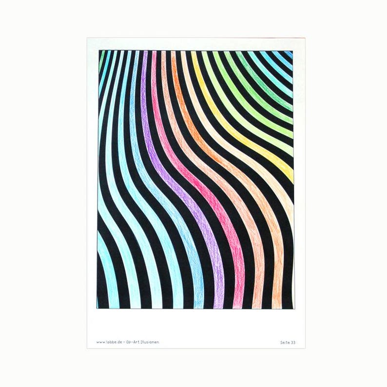 Op Art Coloring Templates: Geometric Optical Illusions (PDF Pattern) - Etsy