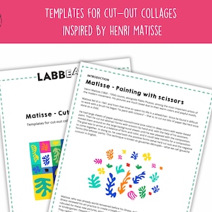 Matisse Cutouts Printable for Kids Art Lesson, Collage Activity ...