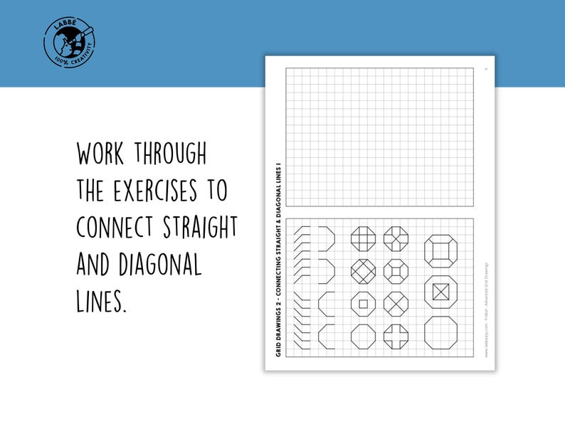 Fröbel Advanced Grid Drawings: 20 Practice Templates (PDF Pattern) - Etsy