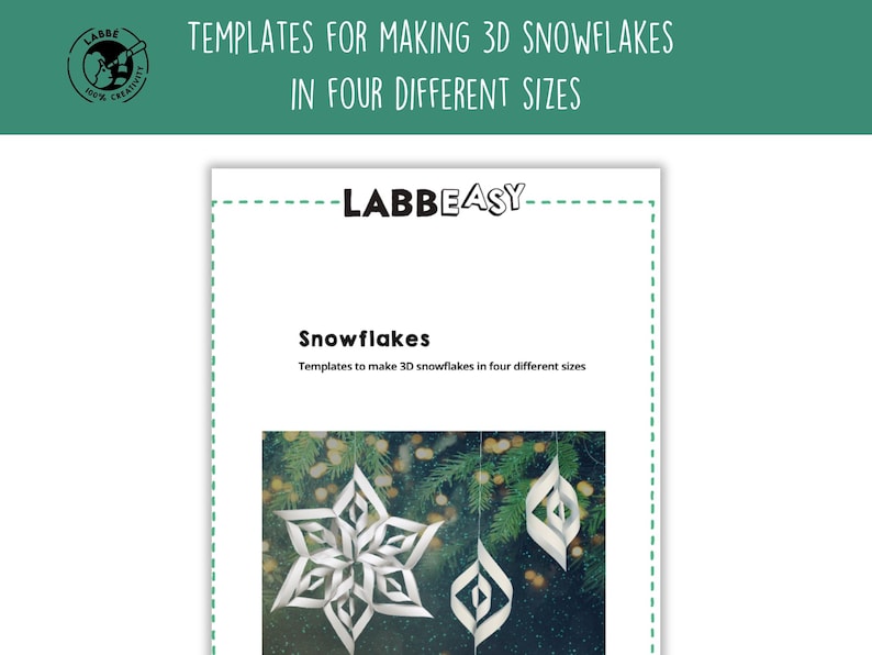 3D Snowflakes | DIY Winter Decor | Printable Snowflake Templates ...