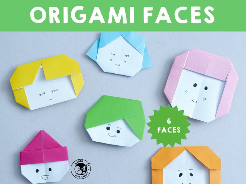 Origami Faces | 6 Step-by-step Folding Instructions | Creative Paper ...