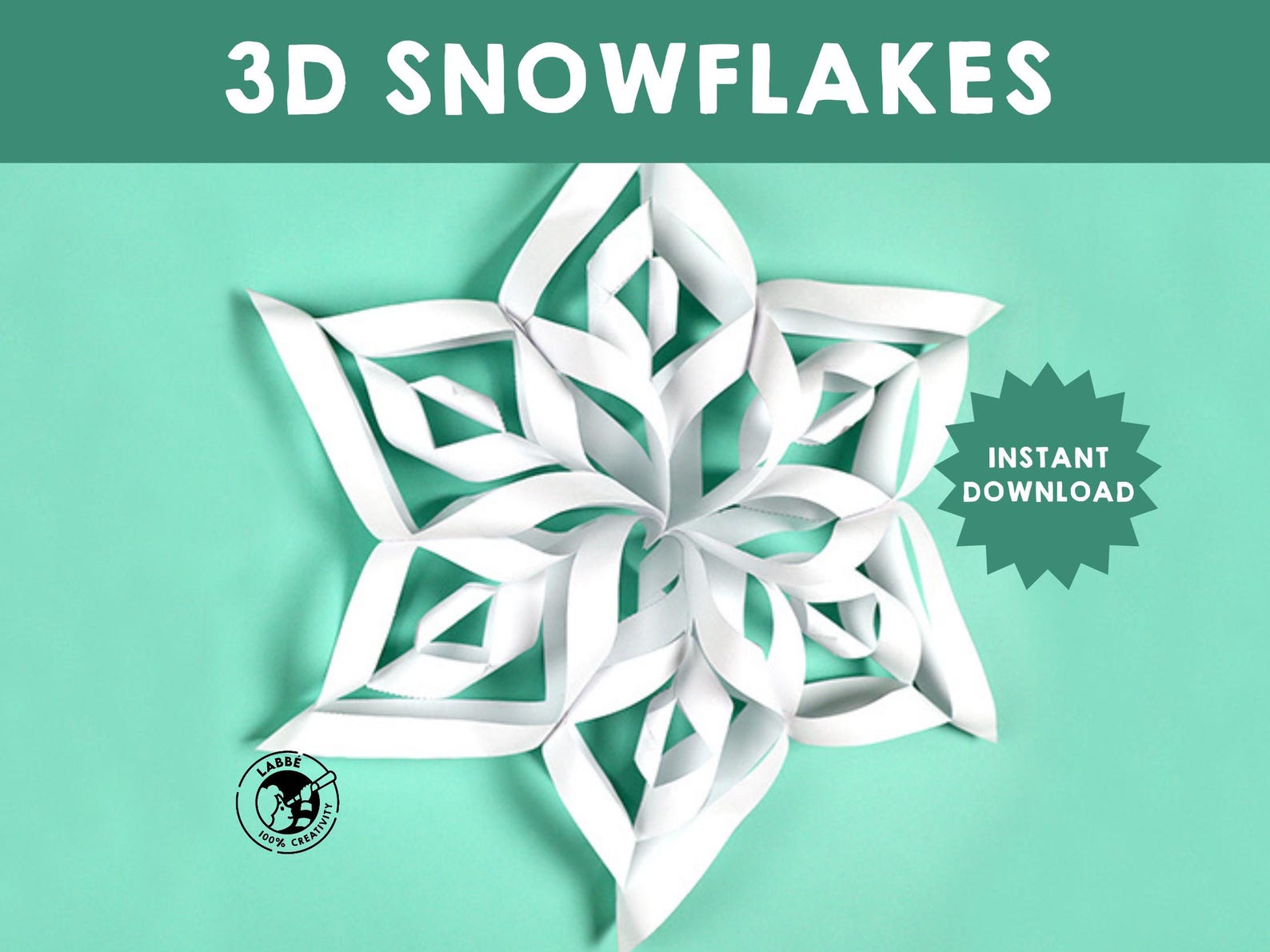 3D Snowflakes | DIY Winter Decor | Printable Snowflake Templates ...