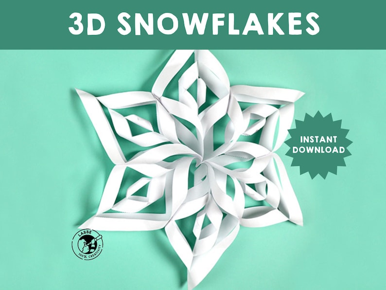 3D Snowflakes | DIY Winter Decor | Printable Snowflake Templates ...
