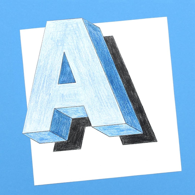 Floating Letters | Optical Illusion Craft | 3D Perspective Letters ...