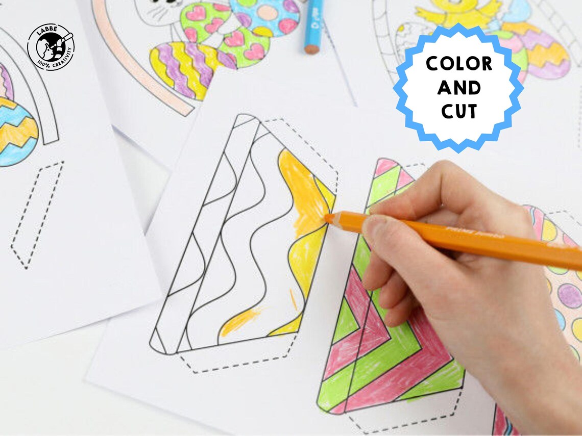 Little Easter Basket | DIY 3D Easter Basket Craft | Printable Basket ...