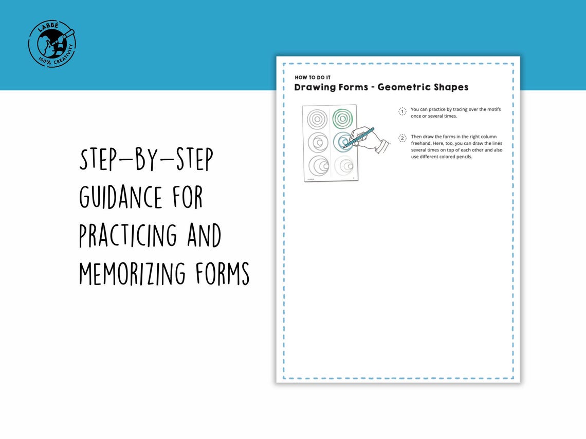 Geometric Shape Drawing Forms | Form Drawing Practice | Trace, Copy ...