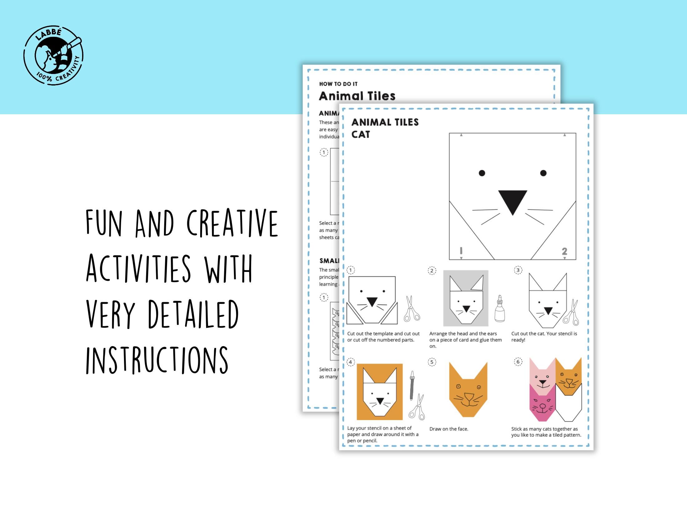 Animal Tiles DIY Escher-style Animal Patterns Tessellated Animal Art ...