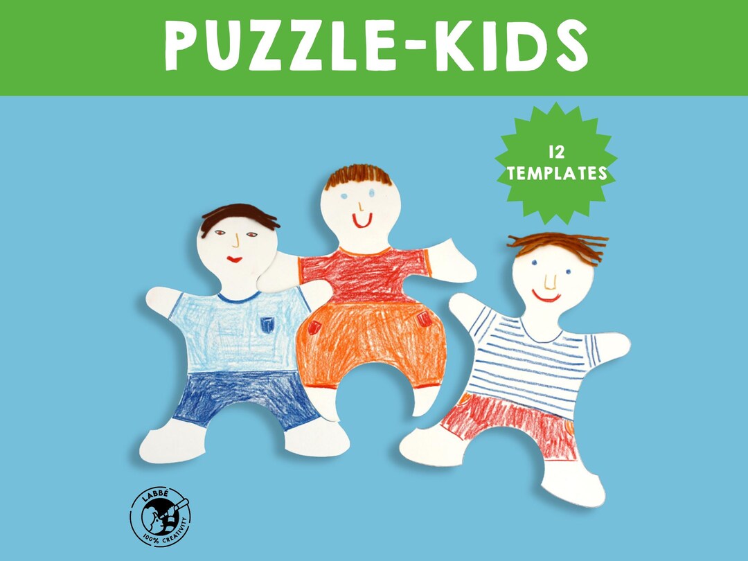 Giant Puzzle Kids Templates: Coloring, Writing, Math Activity (PDF ...