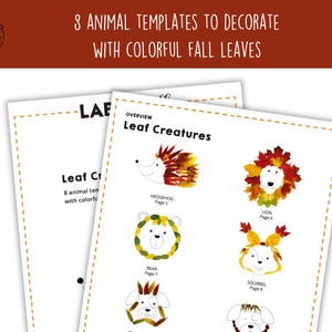 Leaf Creatures | Fall Craft | DIY Leaf Animal Templates | Creative Leaf ...