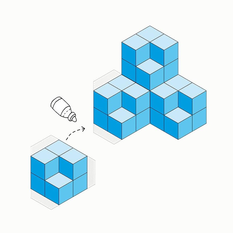 Cube Illusions Optical Art DIY Guide 3D Cube Templates Group Art ...