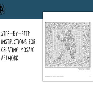 Mosaics - Roman Gladiators | Historical Coloring Templates | DIY ...