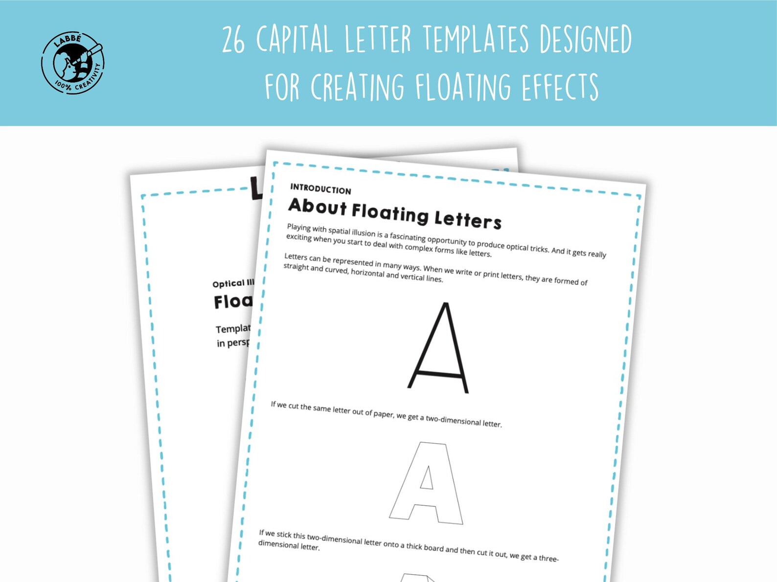 Floating Letters | Optical Illusion Craft | 3D Perspective Letters ...