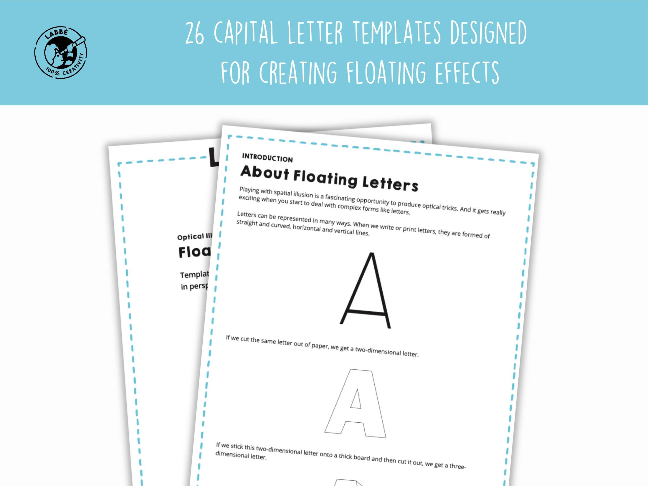 Floating Letters | Optical Illusion Craft | 3D Perspective Letters ...