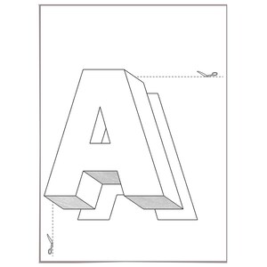 Floating Letters | Optical Illusion Craft | 3D Perspective Letters ...