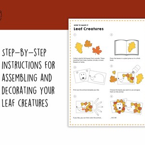 Leaf Creatures | Fall Craft | DIY Leaf Animal Templates | Creative Leaf ...
