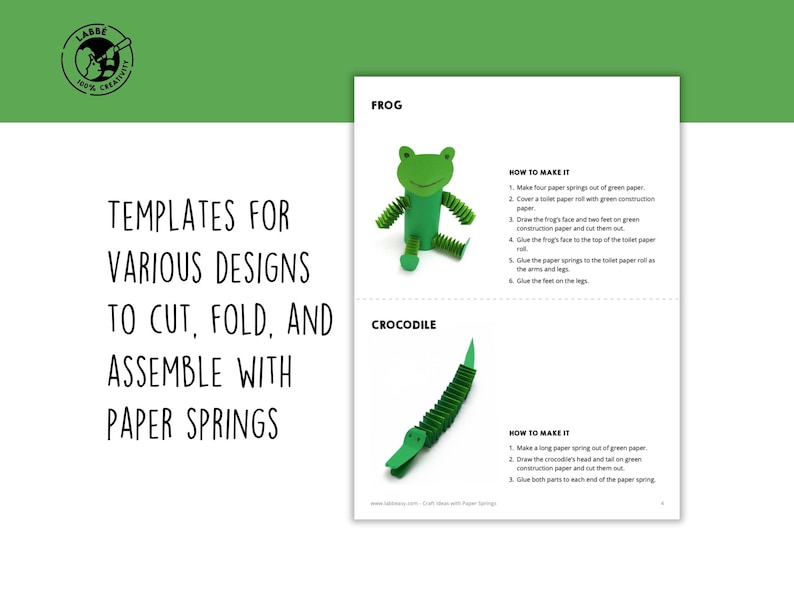 Paper Spring Craft Projects: DIY Kids Activity (PDF Pattern) - Etsy