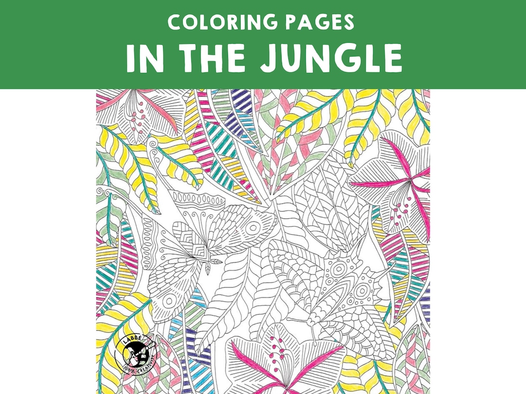 Coloring Pages - in the Jungle | Fun Jungle Scenes to Color | Printable ...