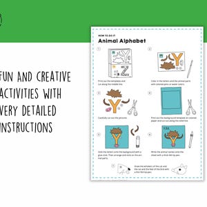 Animal Alphabet Craft: DIY Letter Templates (PDF Pattern) - Etsy
