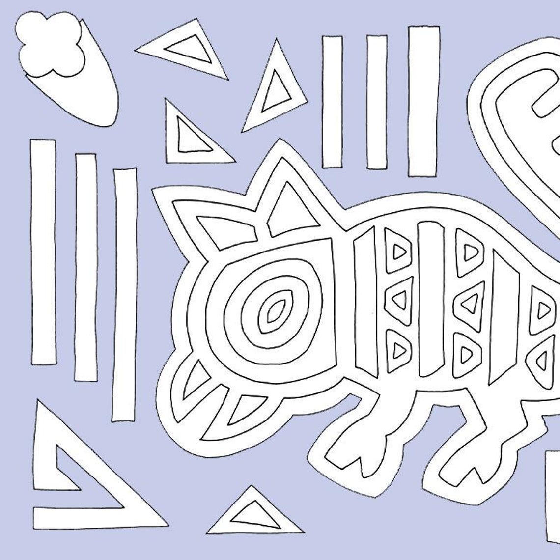 Molas Art Templates: Guna People Designs, DIY Craft (PDF Pattern) - Etsy