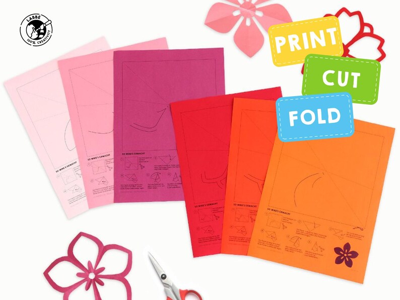 Monkiri Sakura Templates: Japanese Cherry Blossom Paper Cutouts (PDF ...