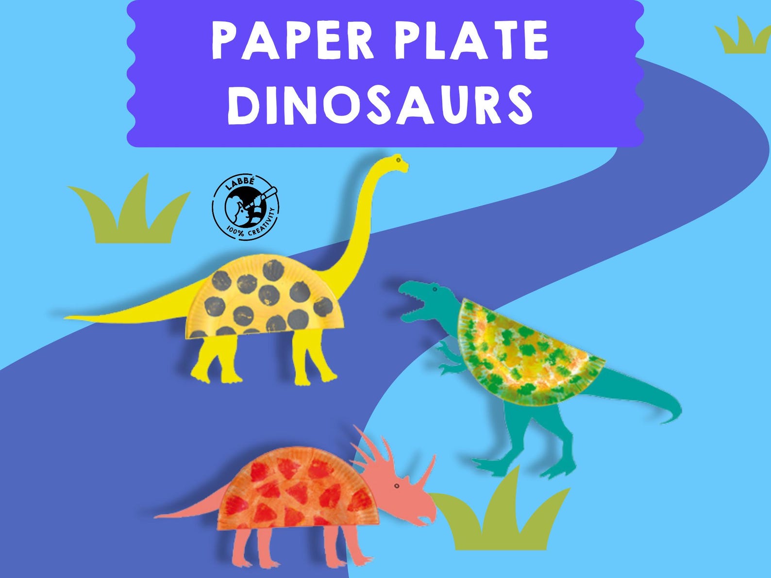 Paper Plate Dinosaurs | DIY Dinosaur Craft Templates | Fun Paper Plate ...