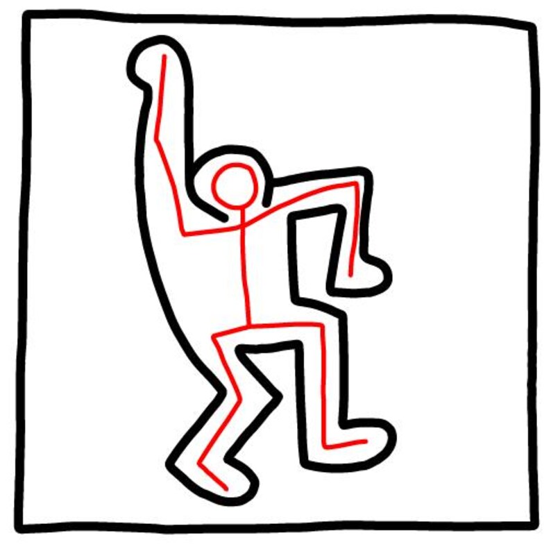 Keith Haring Drawing Worksheets: Pop Art Figures (PDF Pattern) - Etsy