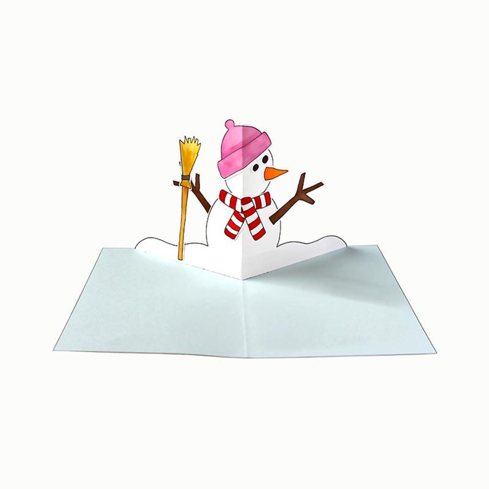 Winter Scene Pop-up Cards: DIY Holiday Craft Templates (PDF Pattern) - Etsy