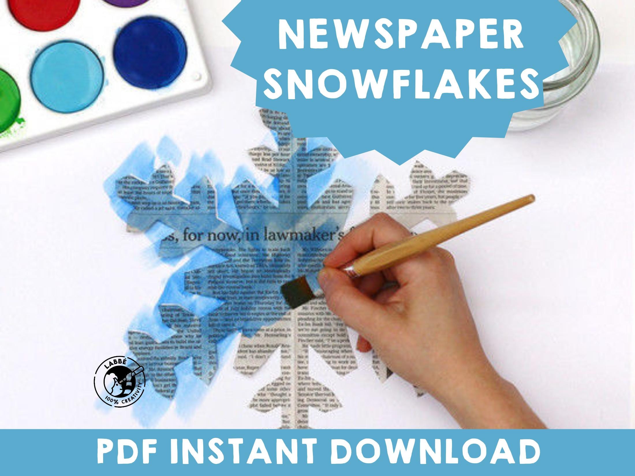 Newspaper Snowflakes | Eco-friendly Winter Decor | Recycled Paper Craft ...