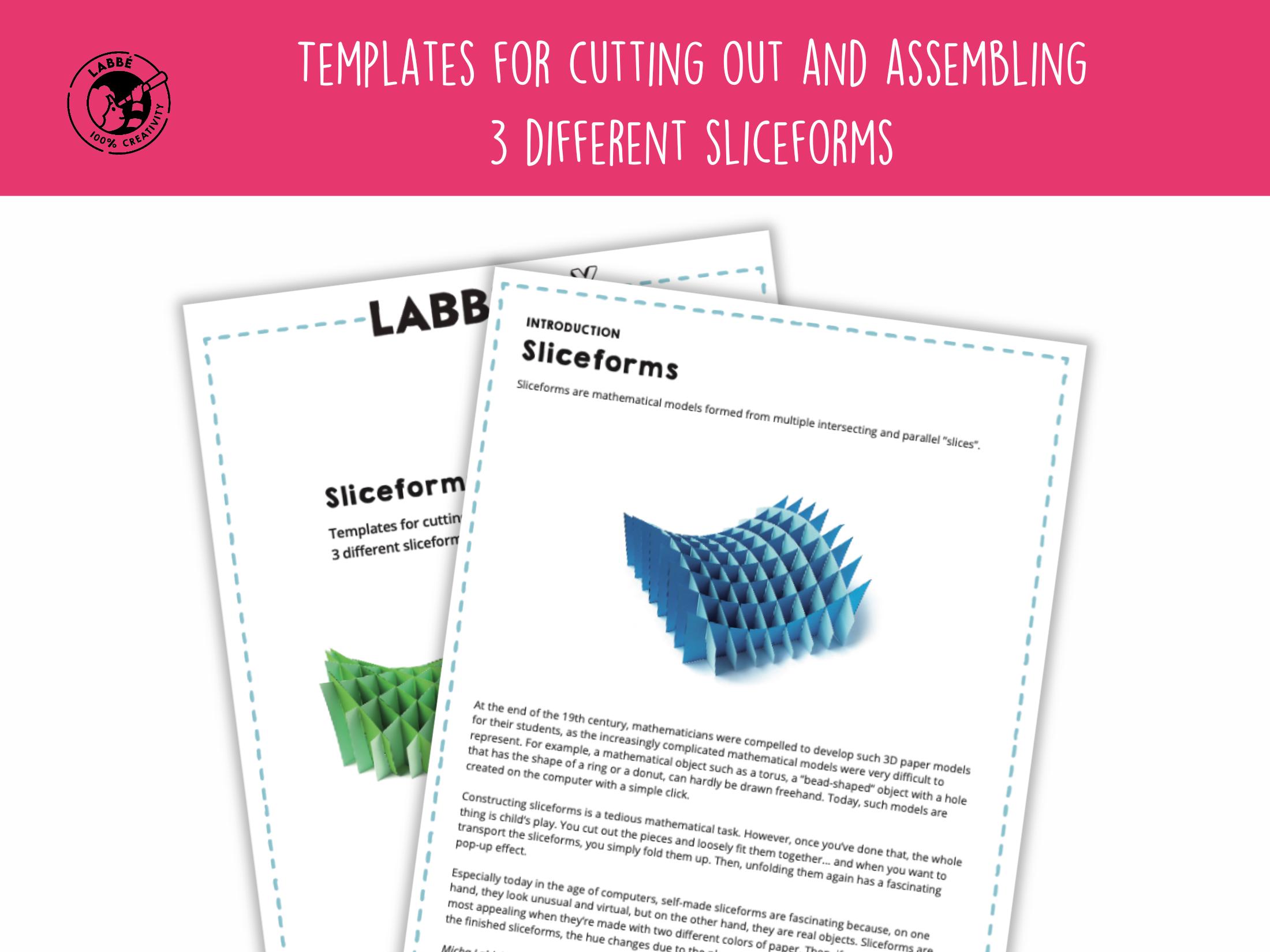 Sliceforms | 3D Paper Models | Printable Sliceform Templates | Creative ...