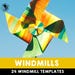 DIY Windmill Templates: 24 Paper Craft Designs (PDF Pattern) - Etsy