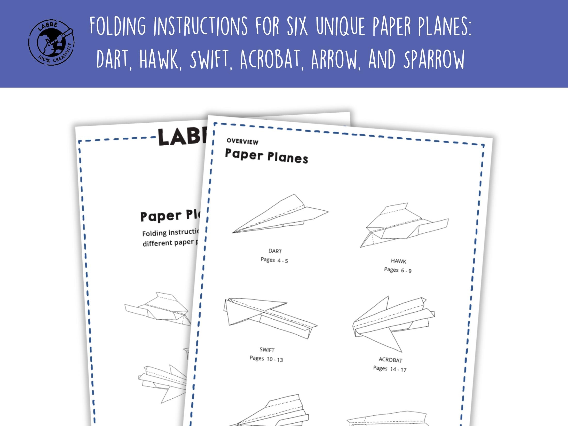 Paper Airplane Instructions for Kids | 6 Tested Flying Designs (PDF ...