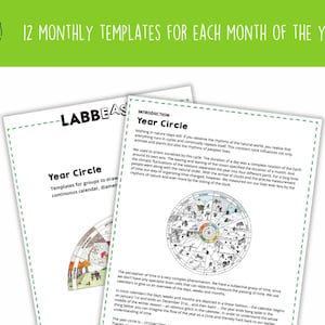 Year Circle Calendar Template: DIY Printable Monthly Project (PDF) - Etsy
