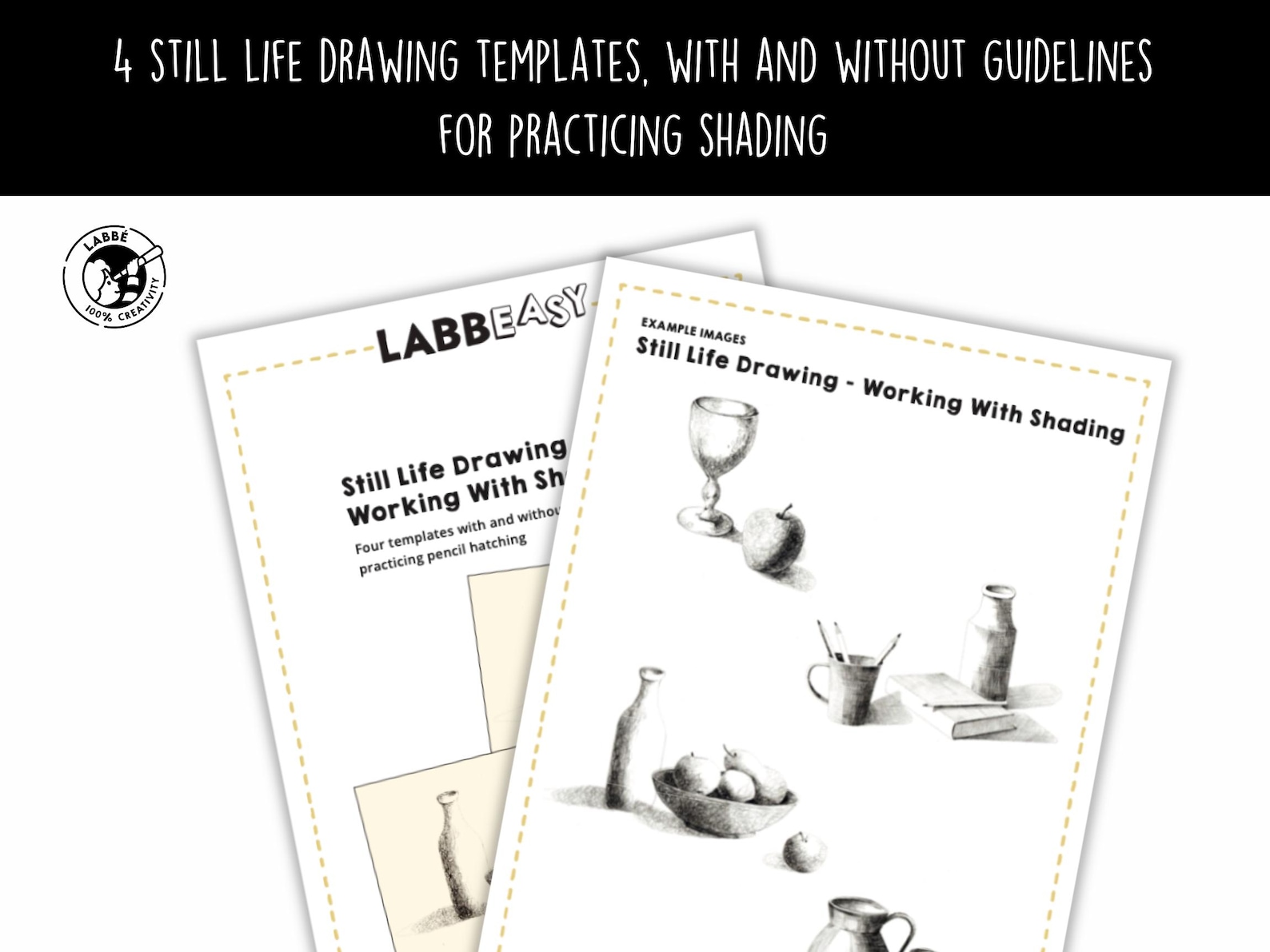 Still Life Drawing: Pencil Shading Practice Templates (PDF) - Etsy