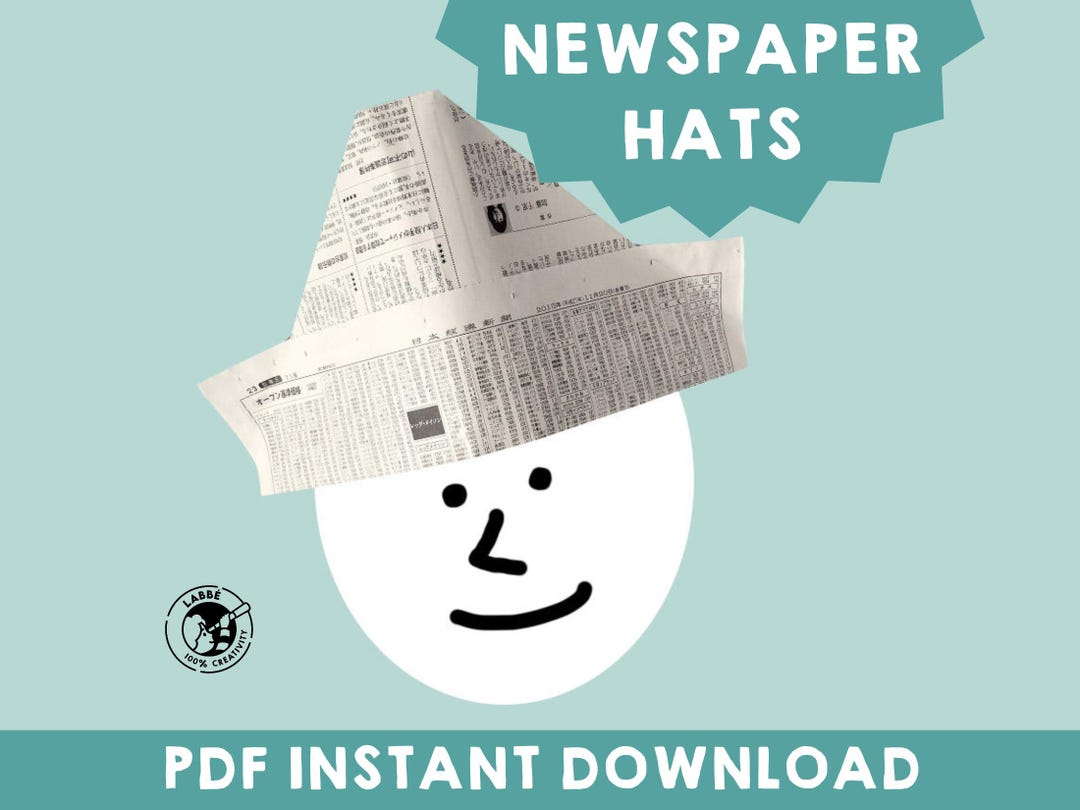 Newspaper Hats | DIY Paper Hat Folding Guide | 14 Fun Hat Designs | Step-by-step Newspaper Hat ...