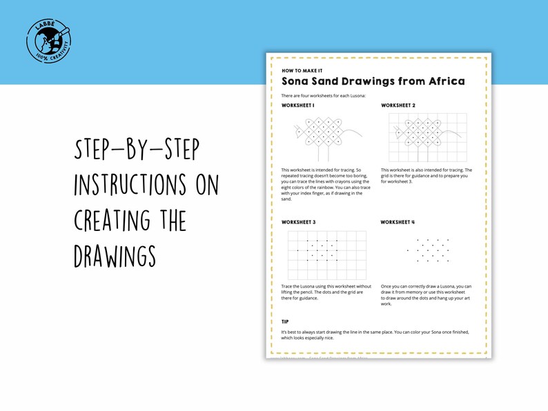 African Sona Sand Drawings: Printable DIY Craft Templates (PDF) - Etsy