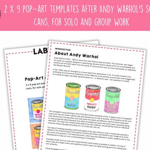 Pop-art After Andy Warhol | 9 Templates | Andy Warhol Soup Cans ...