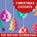 Christmas Cut-out Templates: DIY Holiday Paper Art (PDF Pattern) - Etsy