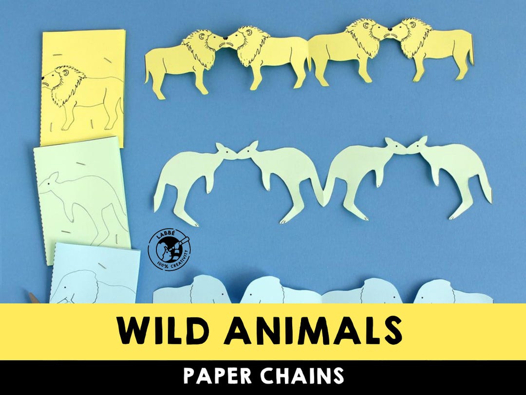 Wild Animal Paper Chains: DIY Craft Project (printable Templates) - Etsy
