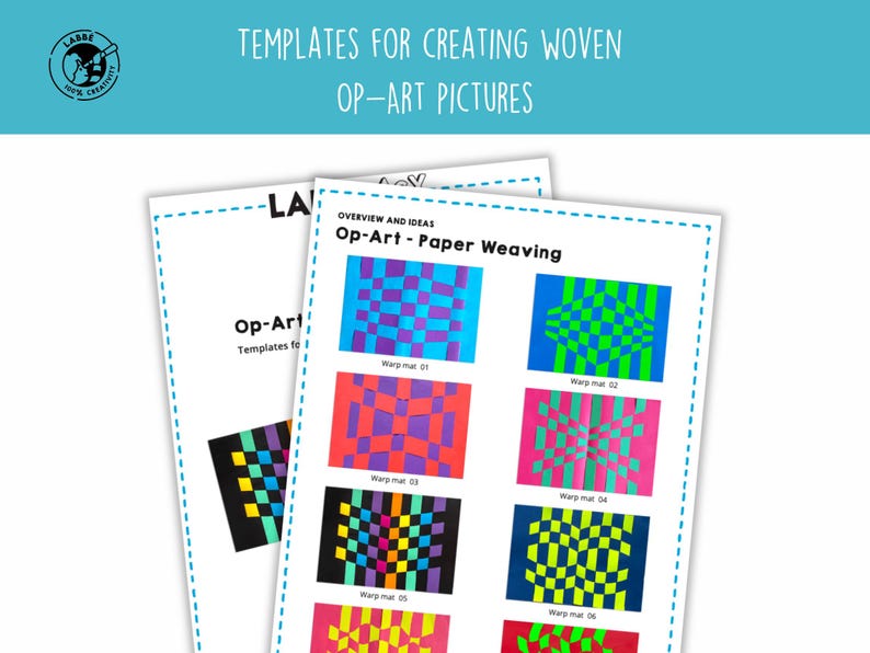 Op-art Paper Weaving: DIY Craft Activity (PDF Pattern) - Etsy