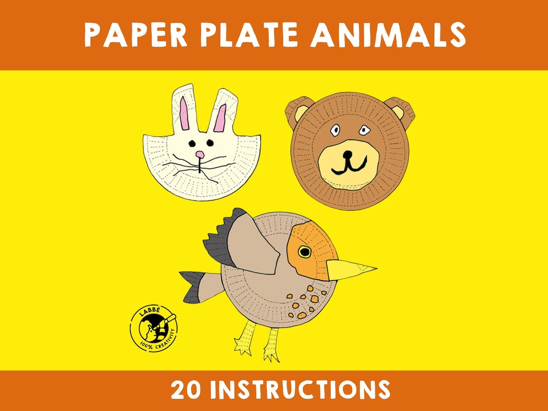 Paper Plate Animal Craft Guide: 20 DIY Instructions - Etsy