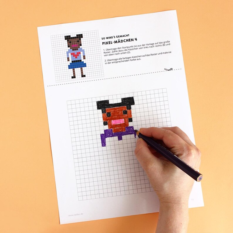 Pixel People | DIY Pixel Art Craft | Printable Pixel Character ...