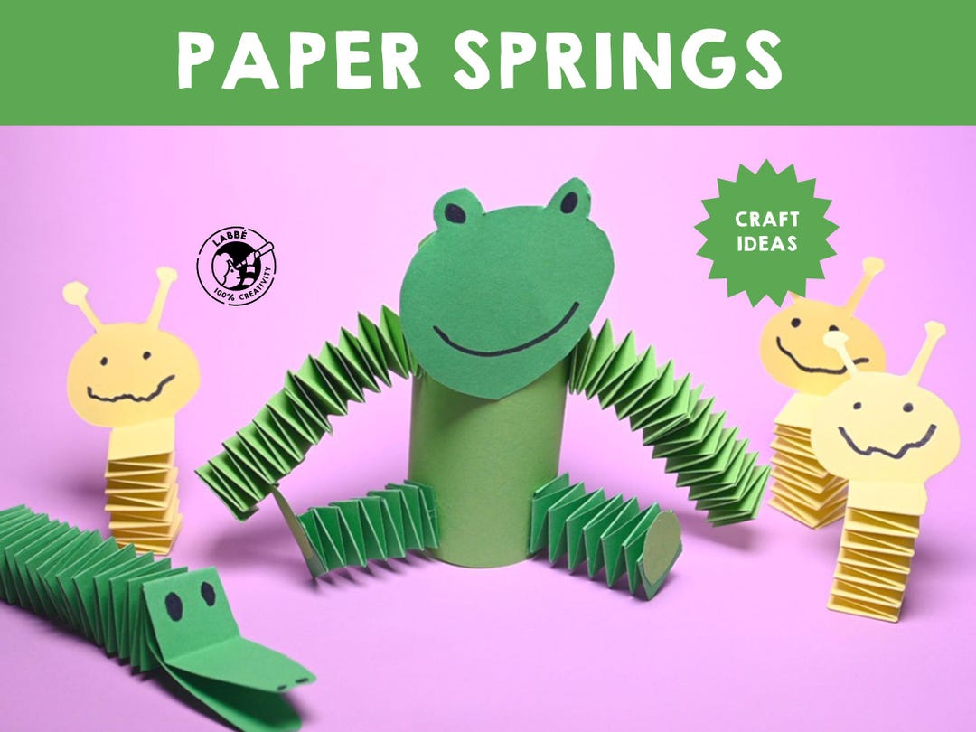 Craft Ideas With Paper Springs | Fun Paper Spring Projects | DIY Kids ...