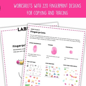 Fingerprint Art Activity: 220 DIY Character Ideas (PDF Pattern) - Etsy