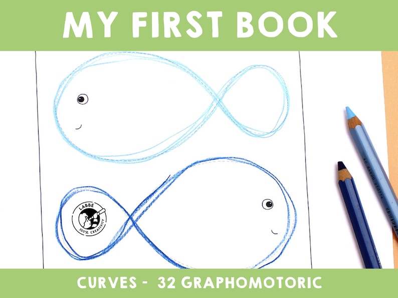 My First Book - Curves | Graphomotoric Tracing Exercises | Handwriting ...
