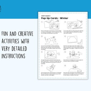 Winter Scene Pop-up Cards: DIY Holiday Craft Templates (PDF Pattern) - Etsy